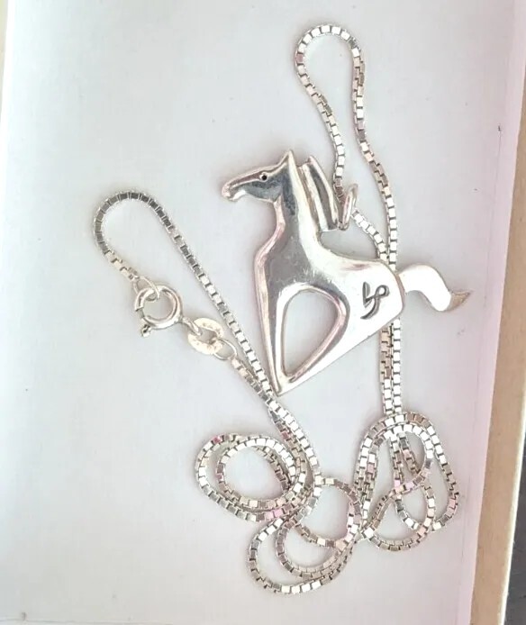 Zodiac Necklace Capricorn Equestrian Pony Jeni Benos Artisan 925 ...