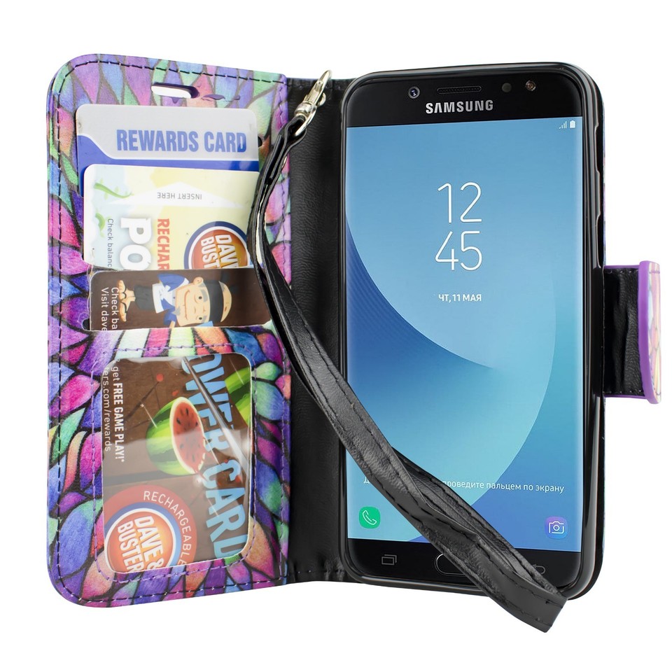 For Samsung Galaxy J7 REFINE 2018 J737 Card Slot Holder PU Leather ...