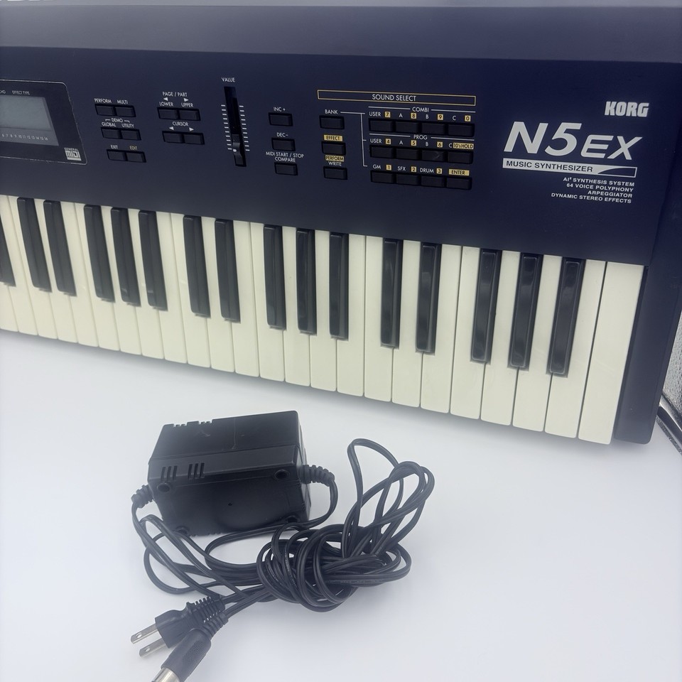 KORG N5EX synthesizer 61 keys Black keyboard Music Instruments Tested ...