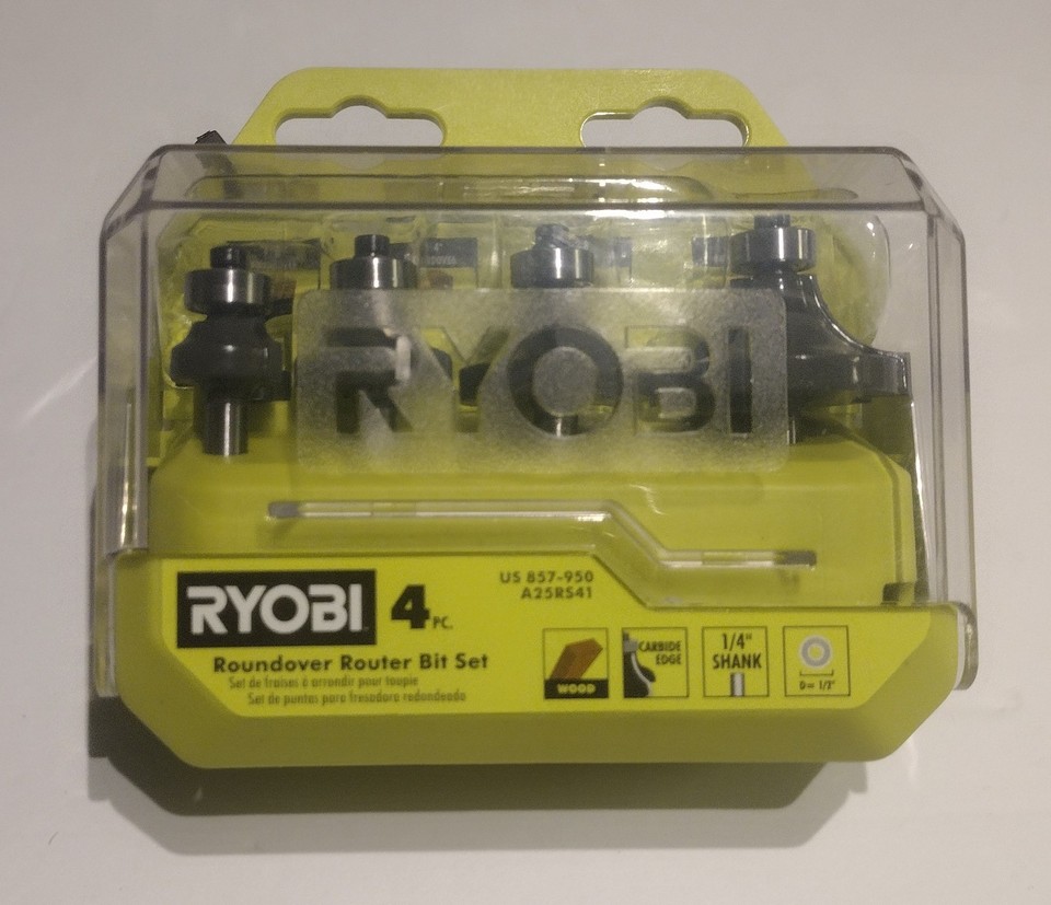 Ryobi Roundover Router Bit Set (4-Piece) A25RS41 New Sealed | eBay