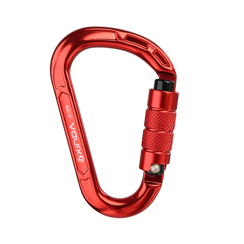 25KN HMS Pear-shape Auto-locking Carabiner Belaying Rappelling Anchor ...