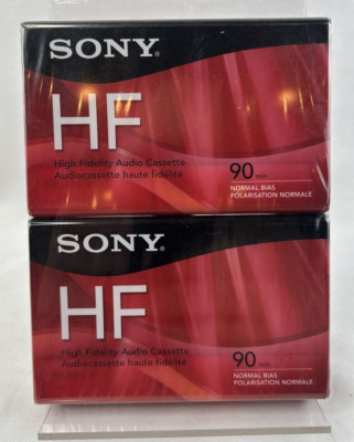 Sony 2 Pack High Fidelity HF 90 Minute Audio Recording Blank Cassette ...