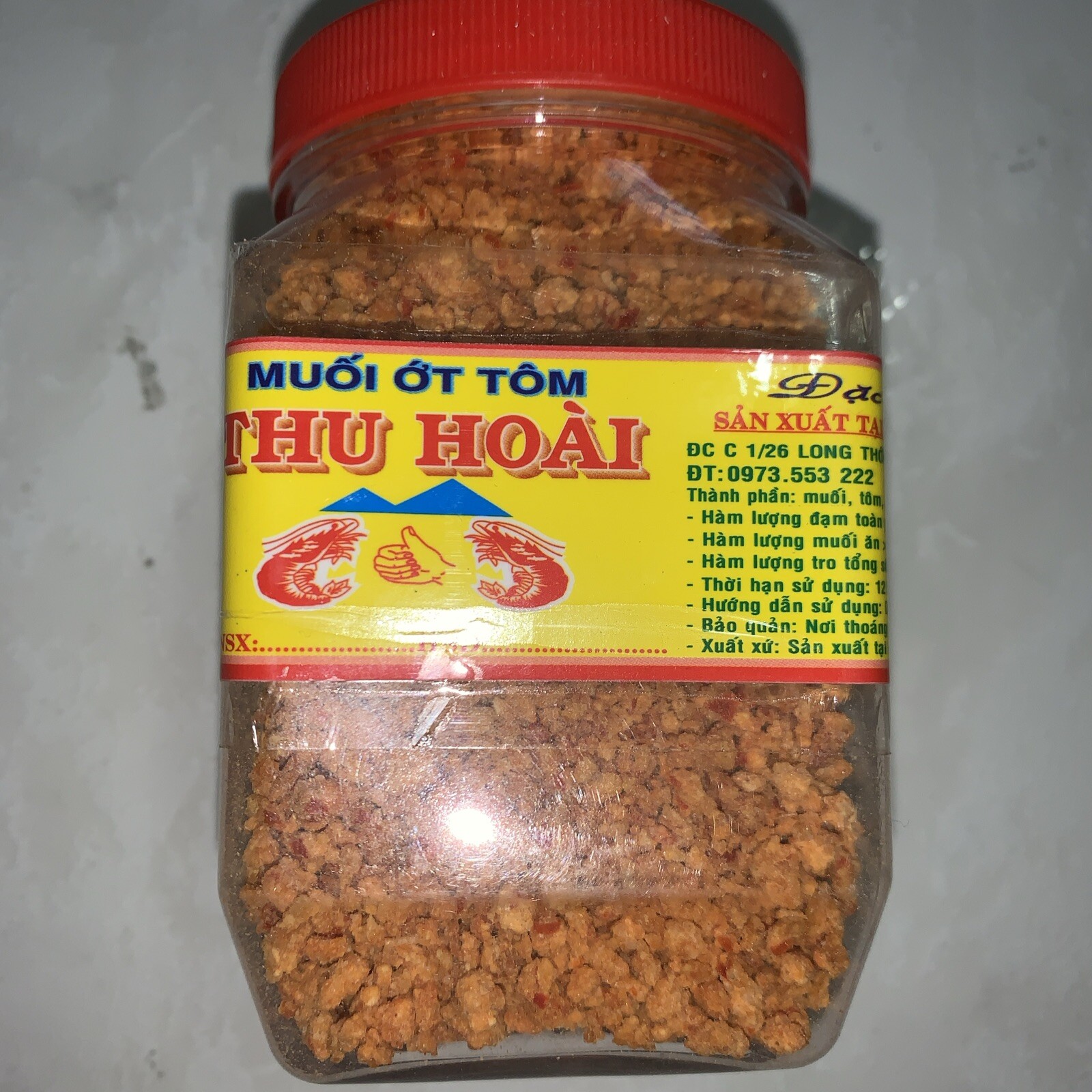 roasted salt Shrimp Chili powder Muoi Ot Tom Tay Ninh Banh Trang Tron ...