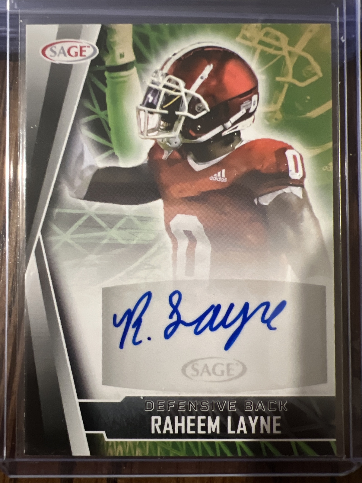 Raheem Layne 2022 Sage Auto Unvisersity of Indiana #A-RL | eBay