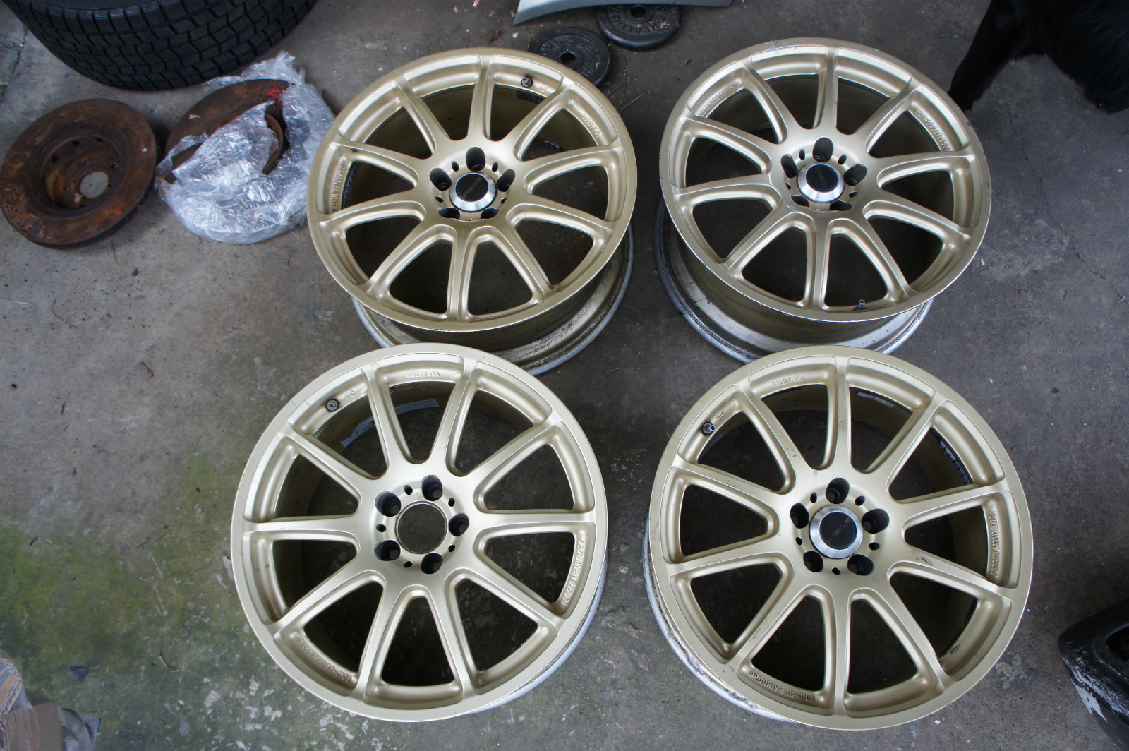 JDM 17" Prodrive GC010E gc010 wheels monoblock 5x100 sti for gda gf8 ...