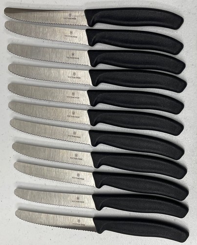 Victorinox Swiss Classic Set of 11 Black Tomato and Table Knives 8 3/4 ...