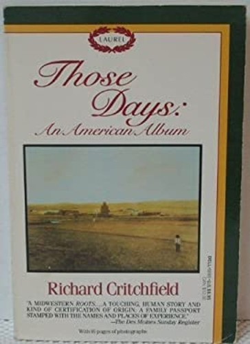 Those Days Paperback Richard Critchfield 9780440585053| eBay