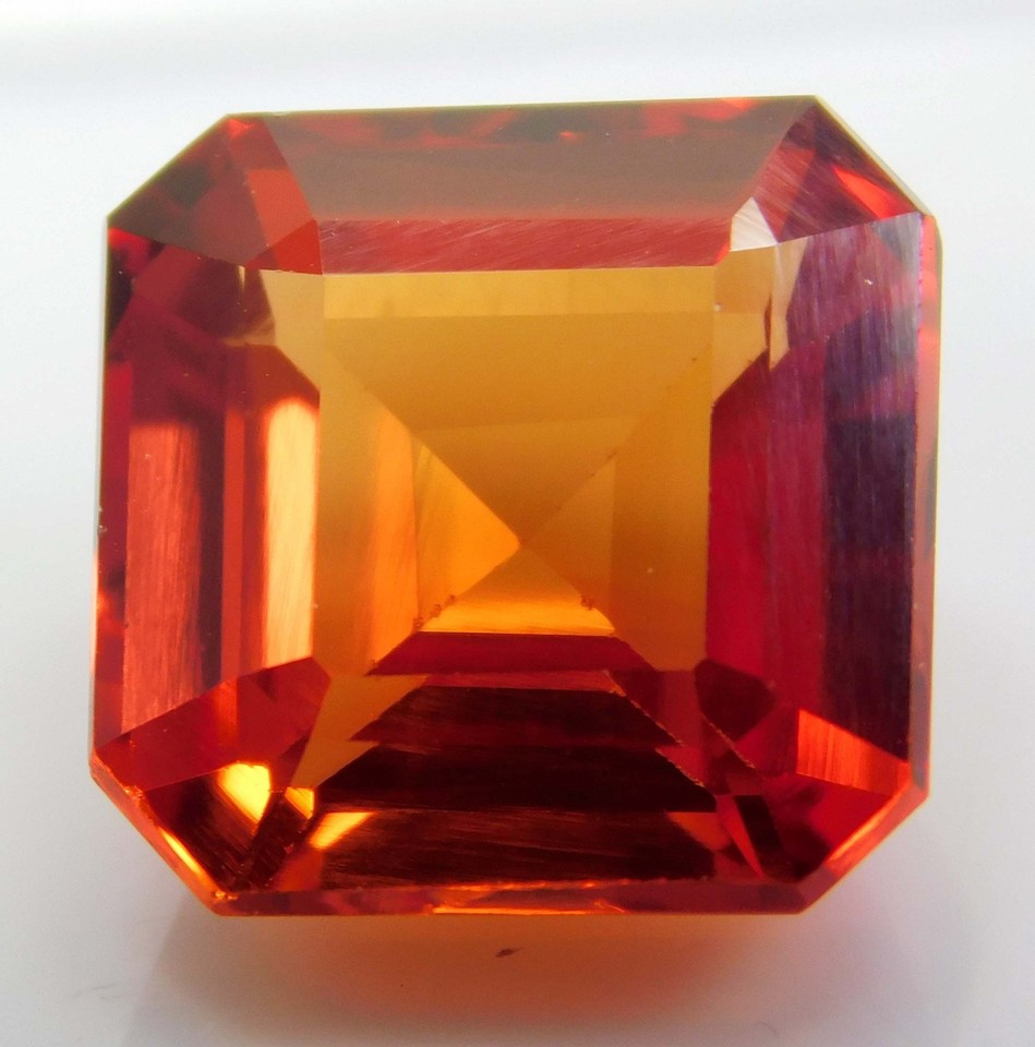 Certified 8.50 Ct Natural Mexican Fire Opal Red Orange Asscher Cut ...