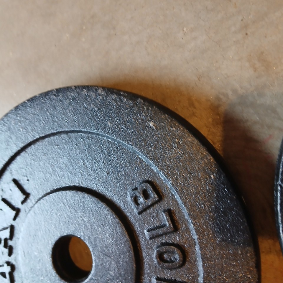 Yes4All 4x 10LB = 40 Lbs Total Cast Iron Weight Plates Standard 1" Hole ...