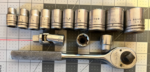 Vintage Proto 1/2" Drive Sockets & Ratchet | eBay