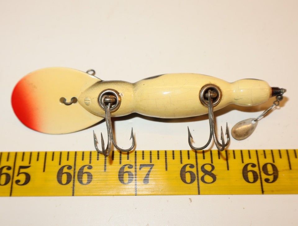Vintage Wood Bomber Water Dog Fishing Lure | eBay