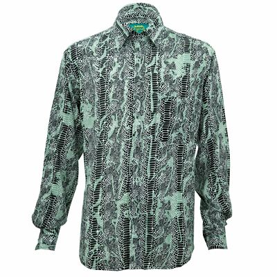 Mens Shirt Loud Originals REGULAR FIT Snakeskin Grey Retro Psychedelic ...