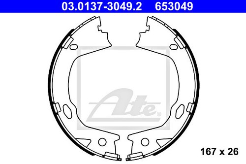 ATE Parking Brake Shoe Set For KIA HYUNDAI Optima Grandeur 58305-3QA00 ...