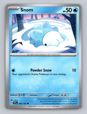 Snom 045/162 Temporal Forces Common NM TEF EN Pokemon Card Scarlet ...