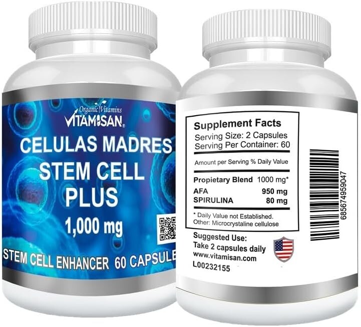 VITAMISAN Celulas Madres Stem Cell Plus 1000 Mg 60 Capsules Stem Cell ...