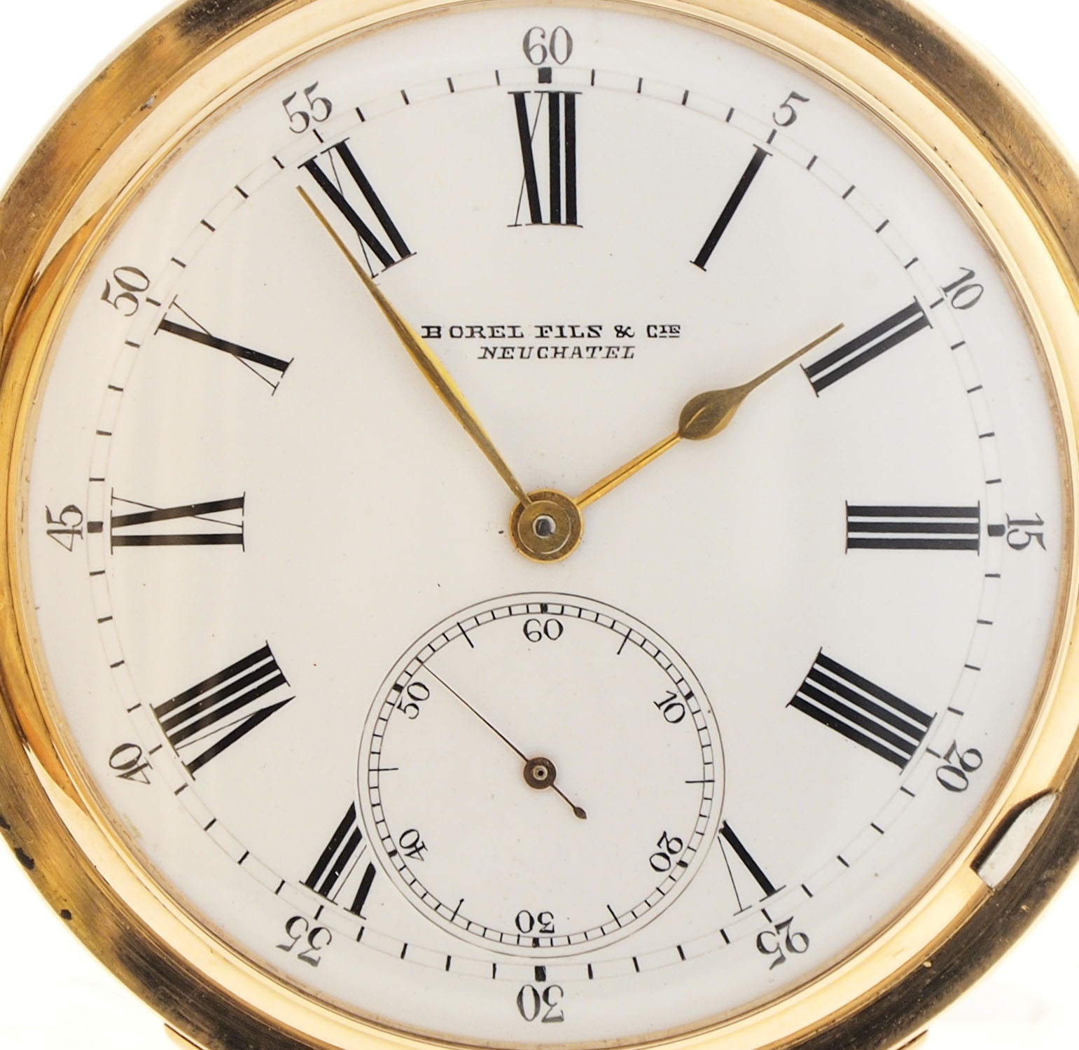 BOREL FILS & CIE-MINUTENREPETITION -TASCHENUHR IN 14ct GOLD ...