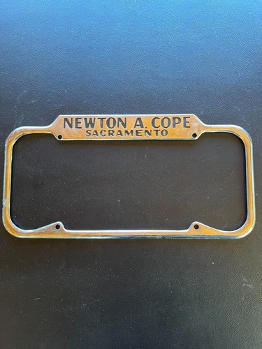 1940s Newton A Cope license plate frame Sacramento | eBay