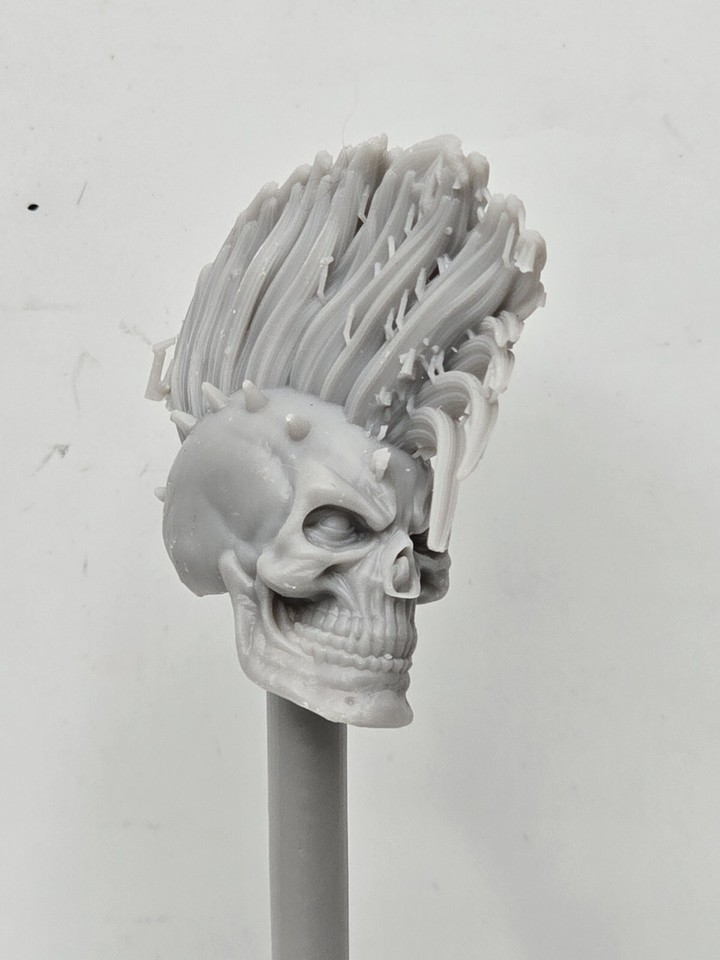 3d Printed SKELETON MOHAWK 1.0 Headsculpt For Mythic Legions 1/12 ...