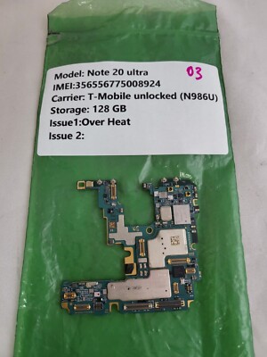 For Samsung Galaxy Note 20 Ultra 5G SM-N986U 128G Mainboard Motherboard ...