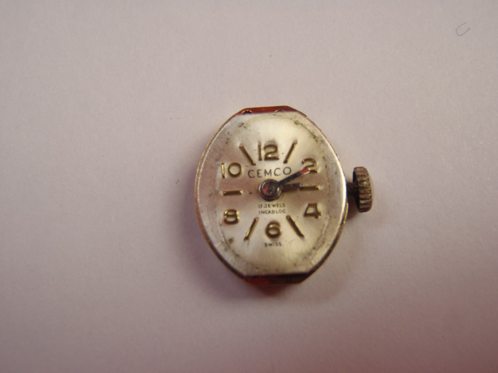 Vintage Villereuse Watch Co. Cemco Swiss Watch Movement 17 Jewels For ...