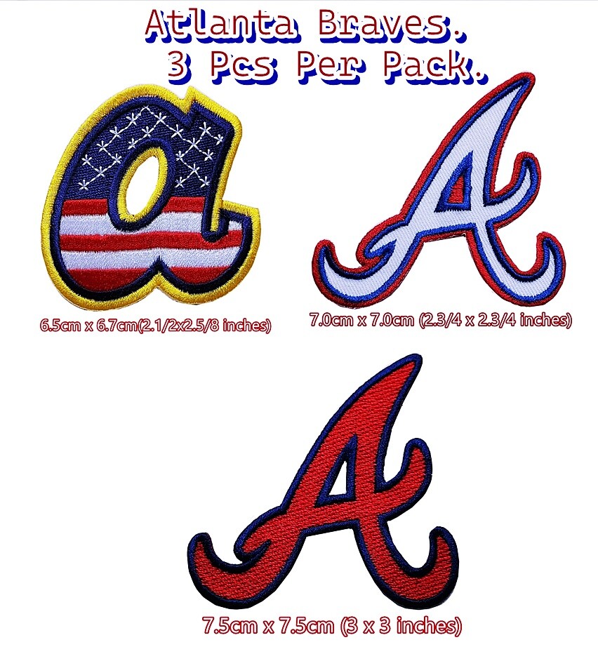 Atlanta Braves Baseball Patches Embroidery Iron on(Select options) Thai ...