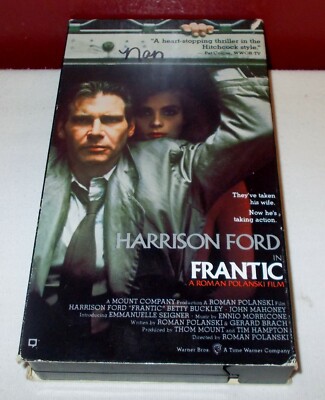 1994 VHS Release Frantic Movie Harrison Ford 85391178736| eBay