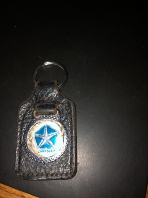 Chrysler Keychain Black Leather Key Chain | eBay