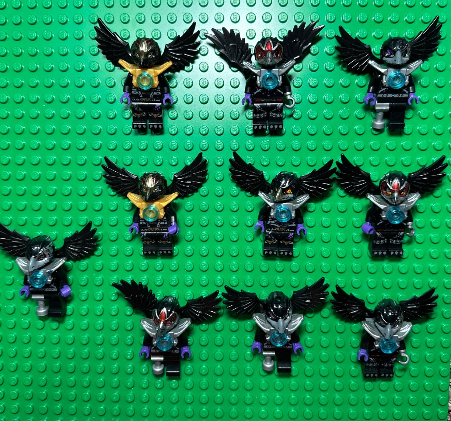 LEGO Chima Minifigures Lot Legends of Chima Minifigure X10 Ravens Wings ...