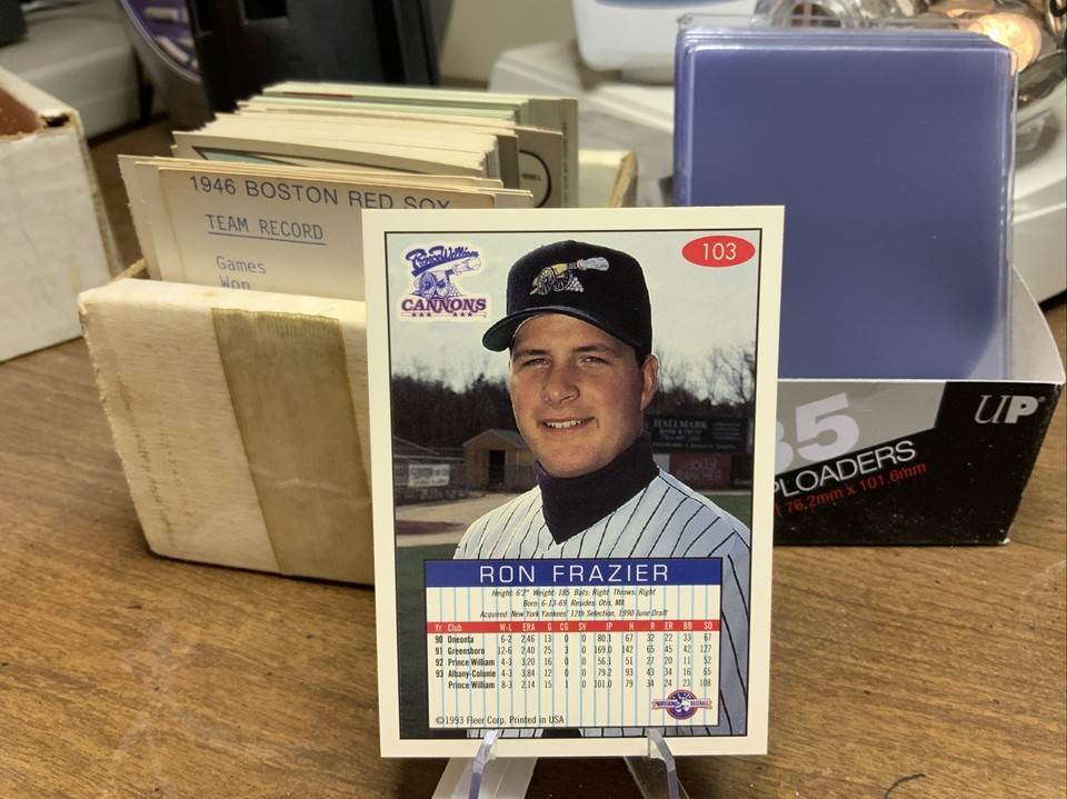 1993 Fleer Excel Ron Frazier #103 Prince William Cannons Baseball Card ...