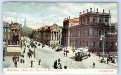Waterloo Place & General Post Office EDINBURGH Scotland UK Postcard | eBay