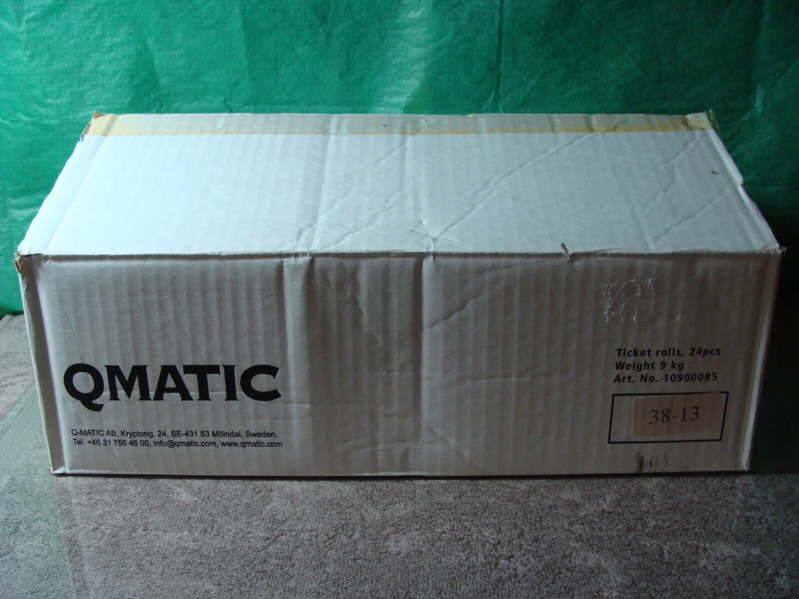 Q-MATIC 10900085 THERMAL TICKETROLL 2000 TICKETS/ROLL 24 ROLLS PER BOX ...