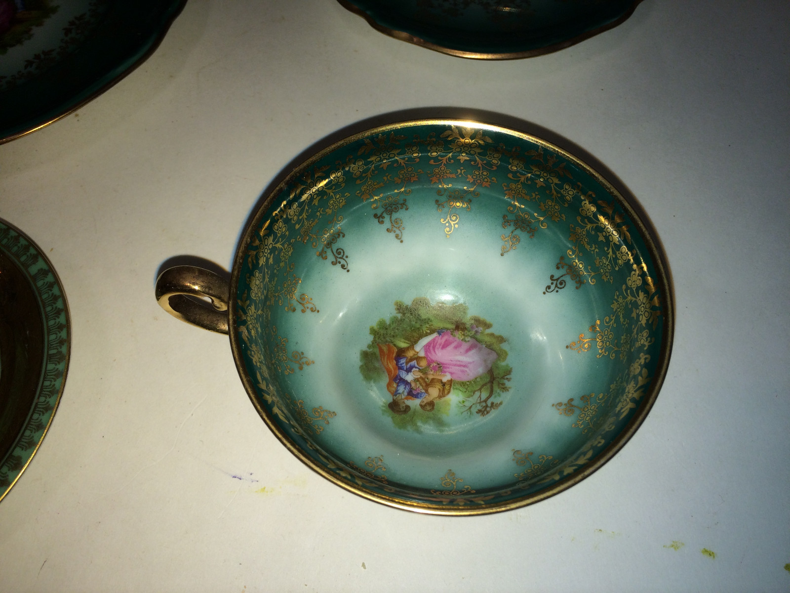 Vintage Hutschenreuther Arzberg Bavaria Germany INGEBORG Green plate ...