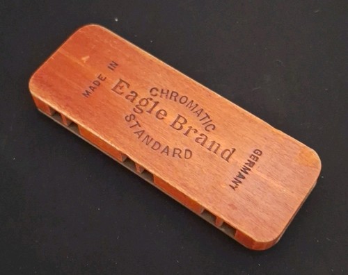 Vintage Eagle Chromatic Standard Wood & Metal Harmonica - Germany | eBay