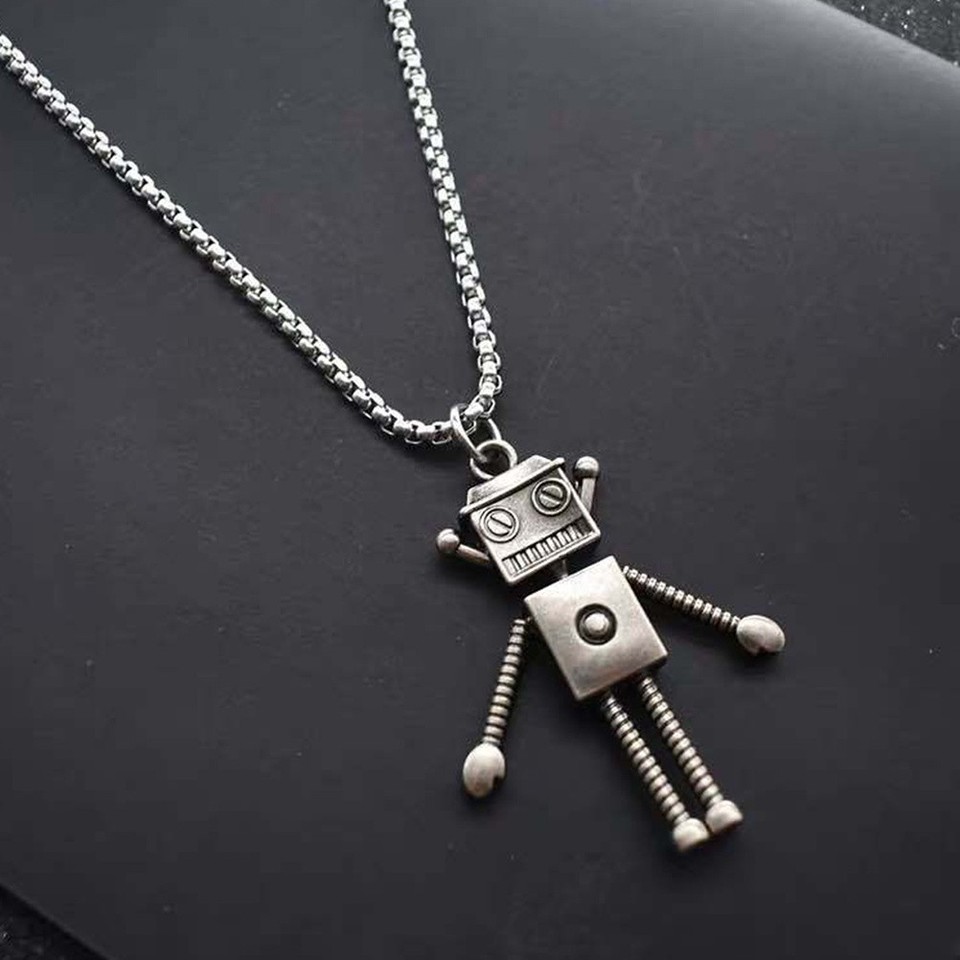 1pc Antenna Robot Neck Chain Pendant Vintage Style Necklace Chic Neck ...