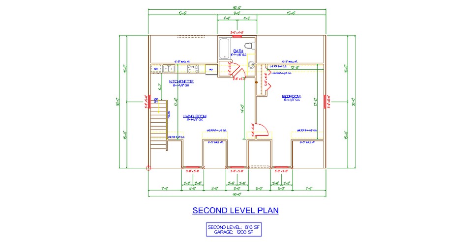 Barn Style Shell Guest ADU House Cabin Kit Garage Studio Apartment ...