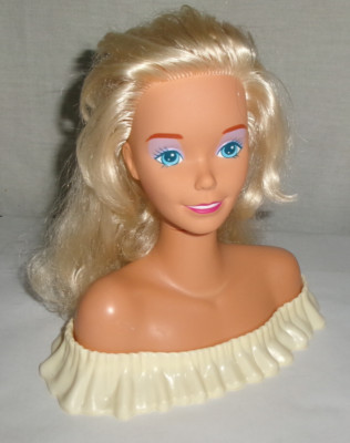 1988 Mattel ARCO Barbie Styling Head Bust make me pretty white base | eBay