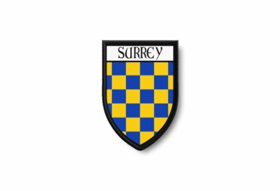 Patch Bord Ricamata Emblema Stampa Termoadesivo Ville Region UK Surrey ...