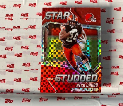2021 Panini Rookies & Stars Nick Chubb Star Studded Red Plaid Prizm SS ...