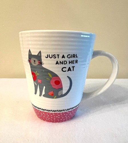 Prima Design Coffee/Tea Mug Just a Girl and Her Cat / 4.75 inches Tall ...