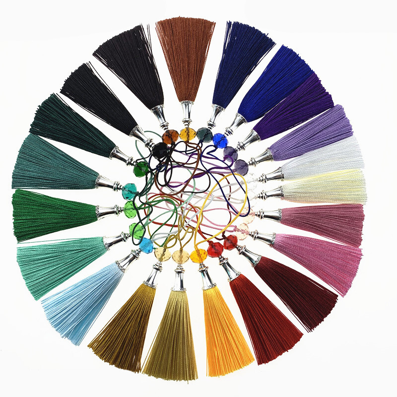 10pc 3'' Crystal Bead tassels DIY Earrings tassel charms pendant Trim ...