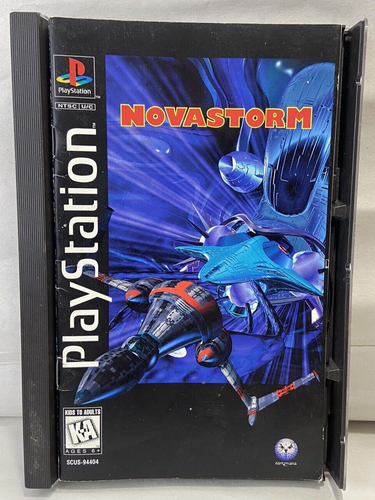 Novastorm (Sony Playstation 1 PS1) 2 DISCS Manual Case LONG BOX ***READ ...