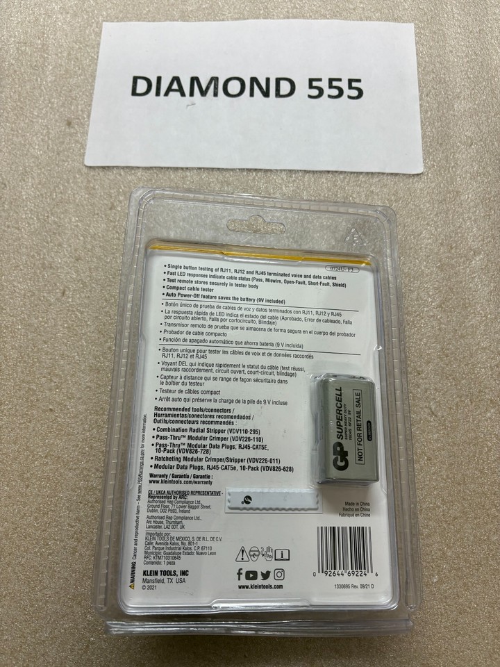 Klein Tools VDV526-100 LAN Explorer Data Cable Tester With Remote ...