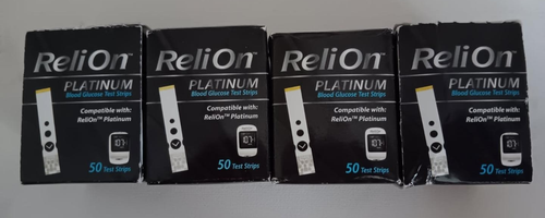ReliOn Platinum Blood Glucose Test Strips, 50 Ct (4 boxes-200 total ...