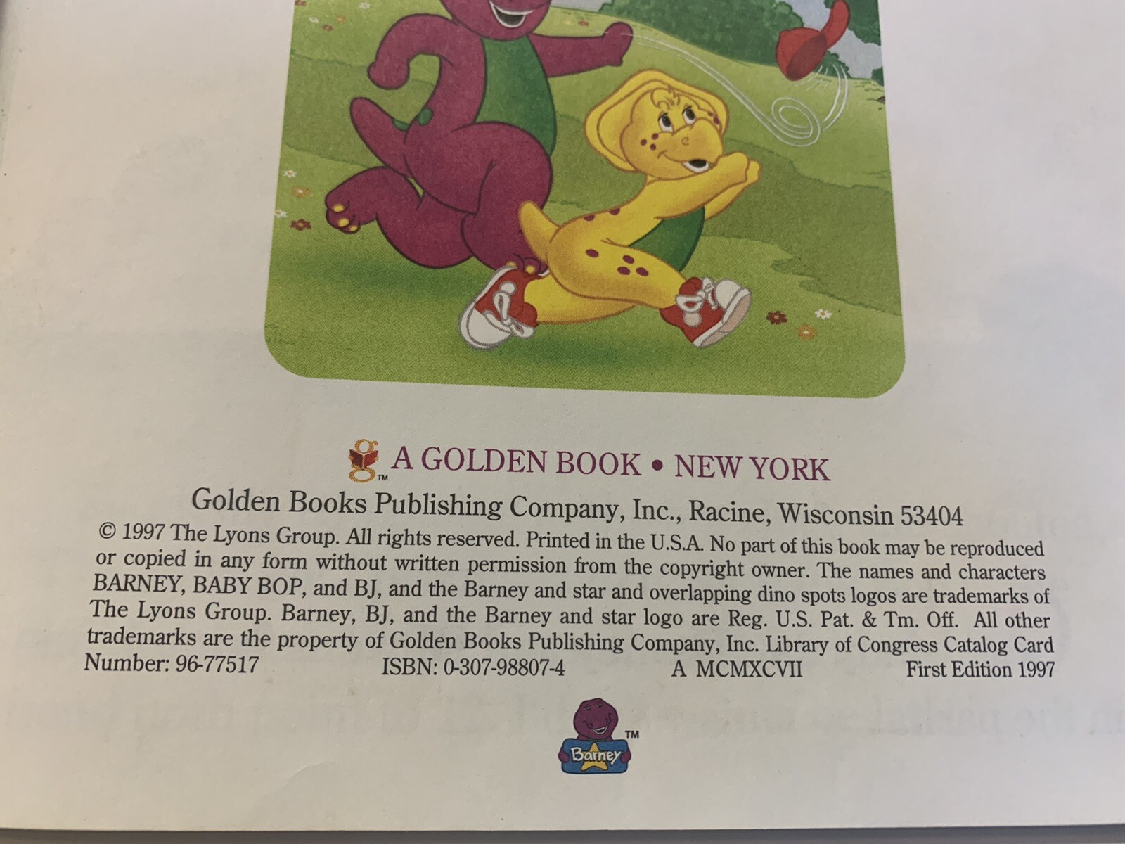 Barney Catch That Hat! A Little Golden Book 1997 1st Edition by Mark S ...