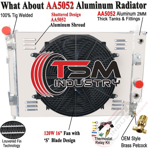 3 Row Radiator Shroud Fan For 2005-2013 06 Chevrolet Corvette C6 SSR 7 ...