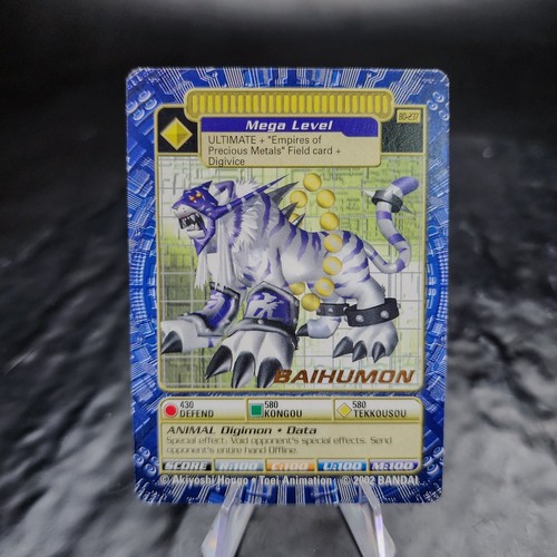 Digimon Card Baihumon BO-237 Holo Gold Stamp Text 2002 Digi-Battle S5 ...