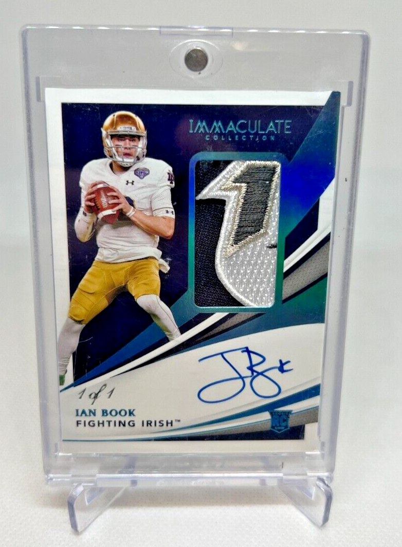 2021 Immaculate Collegiate IAN BOOK RC Logo Patch Platinum AUTO RPA ...