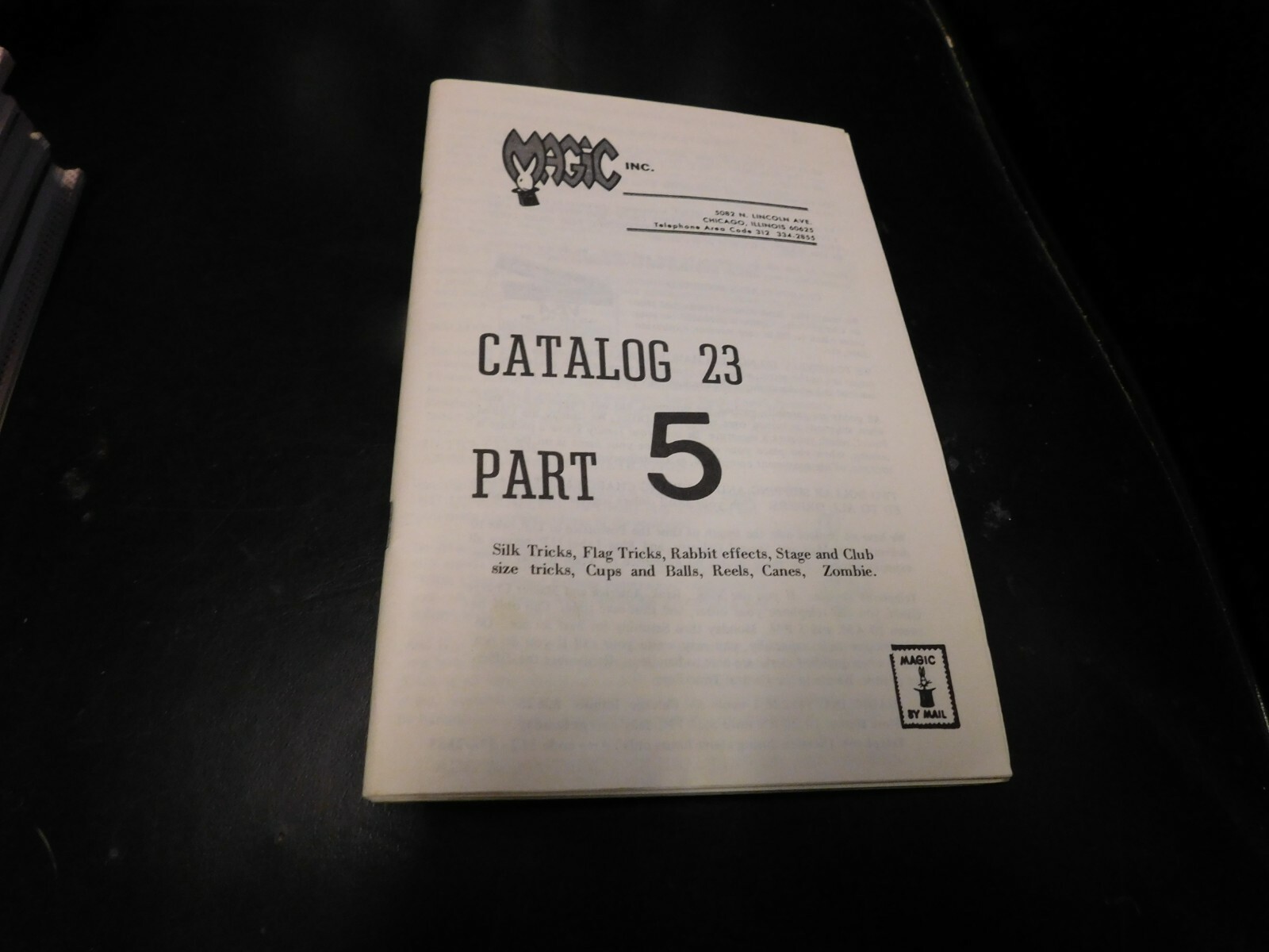 Magic Inc, Chicago Illinois Vintage Magic Catalog 23 Part 5 - White | eBay