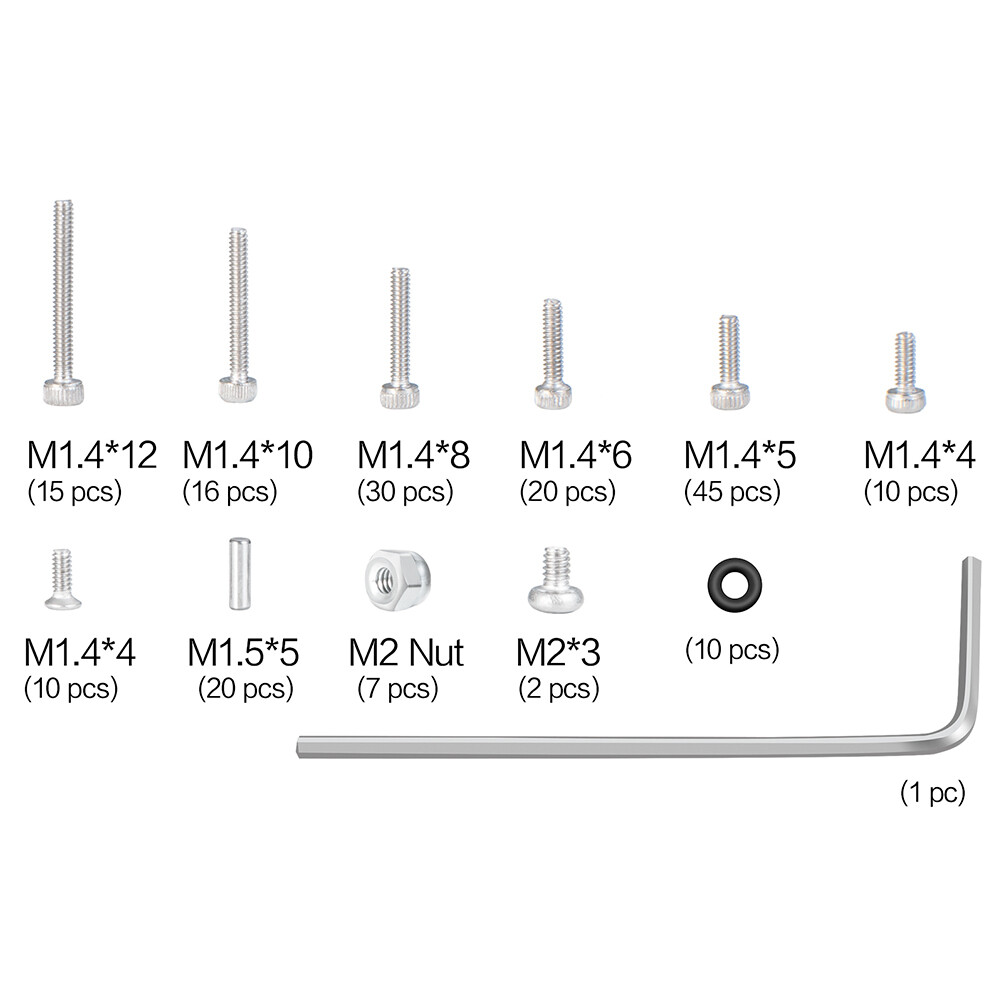 186Pcs For Axial SCX24 1/24 RC Crawler Stainless Steel Screws Pins Kit ...