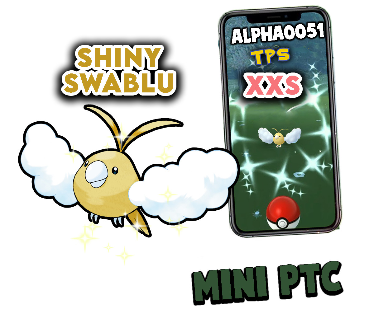 Pokemon Shiny Swablu XXS Mini P T C 80k + | eBay